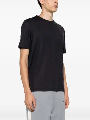 Emporio Armani Logo-embroidered Cotton T-shirt - Blue