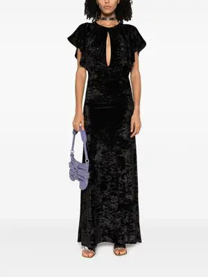 Moschino Cut-out Velvet Maxi Dress
