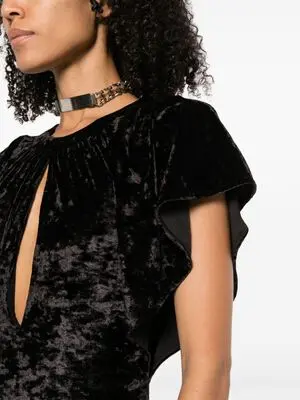 Moschino Cut-out Velvet Maxi Dress