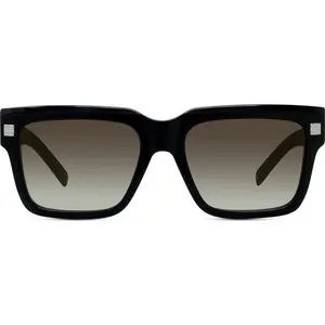 Givenchy Gv Day Square Sunglasses - Shiny Black/gradient Smoke