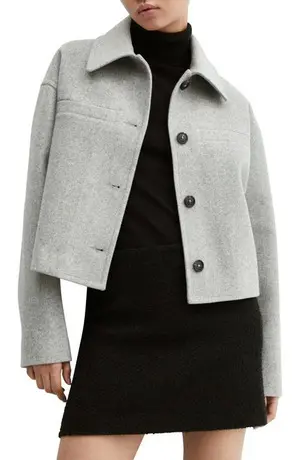 Mango Oversized Boxy Cropped Jacket