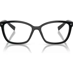 Prada Prada 53mm Rectangle Eyeglasses Black