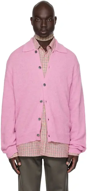 Our Legacy OUR LEGACY Pink Evening Cardigan - Candyfloss Fuzzy Alp