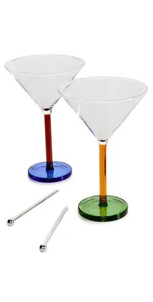 SOPHIE LOU JACOBSEN Piano Cocktail Glass Set - Dizzy