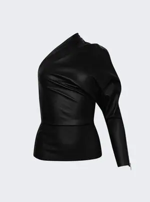 Rick Owens One-sleeve Leather Top