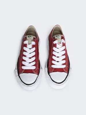 Mihara Yasuhiro Maison MIHARA YASUHIRO Peterson Canvas Low-Top Sneakers Bordeaux
