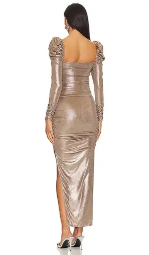 Astr The Label Vanozza Metallic Dress