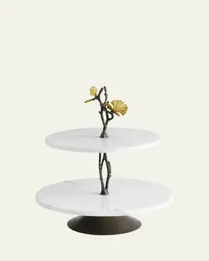 Michael Aram Butterfly Ginkgo Etagere Under Counter - One-color