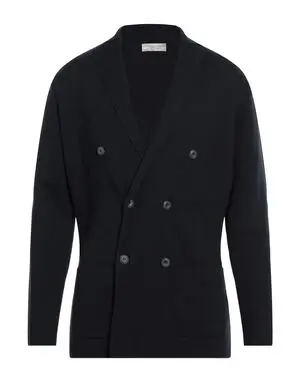 FILIPPO DE LAURENTIIS Dark Merino Wool Cardigan - Blue