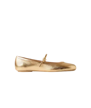 Gianvito Rossi Gold Tone Flats For Women