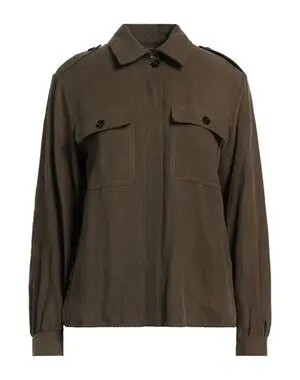 Woolrich WOOLRICH Viscose And Linen Shirt Green