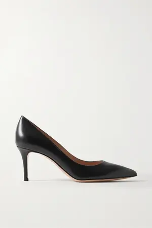 GIANVITO ROSSI 70 Leather Pumps - Black