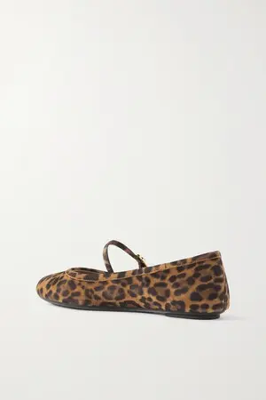 GIANVITO ROSSI Carla Leopard-print Ballet Flats - Animal Print