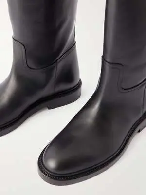 Legres 80 Leather Knee Boots - Black