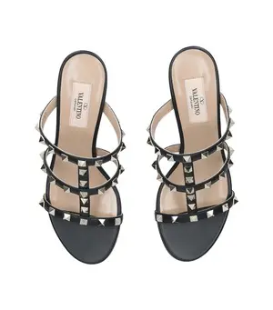 Valentino Garavani Leather Rockstud Mules 60