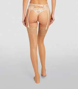 Falke Lace-trim Seidenglatt 15 Stockings - Nude
