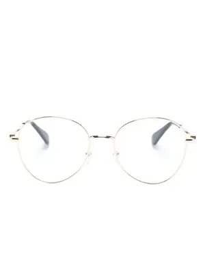 CARTIER Logo-engraved Round-frame Glasses - Gold