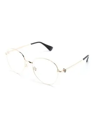 CARTIER Logo-engraved Round-frame Glasses