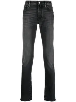 Jacob Cohen Mid-rise Slim-cut Jeans - Grey