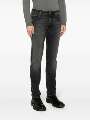 Jacob Cohen Mid-rise Slim-cut Jeans - Grey