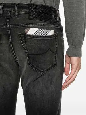 Jacob Cohen Mid-rise Slim-cut Jeans - Grey