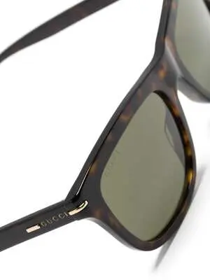 Gucci Tortoiseshell Square-frame Sunglasses