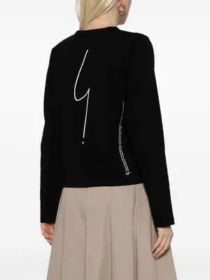 AGNES B. Cotton Cardigan With Graphic Prints