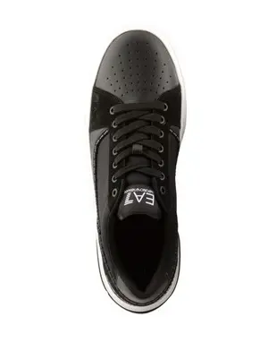 EA7 Leather Lace-up Sneakers