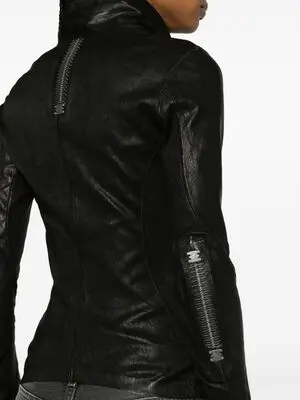 ISAAC SELLAM EXPERIENCE Zip-detail Leather Jacket