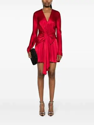 Alberta Ferretti Knot-detail Satin Dress