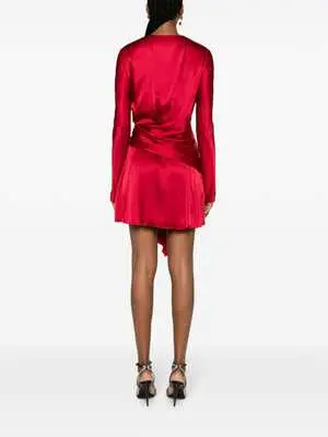 Alberta Ferretti Knot-detail Satin Dress