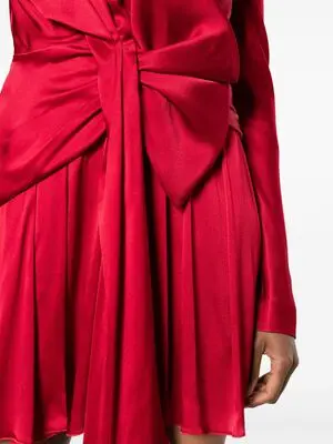 Alberta Ferretti Knot-detail Satin Dress