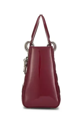 Dior Cannage Patent Leather Lady - Red