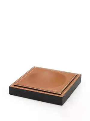 Ralph Lauren Brennan Leather-teak Catchall
