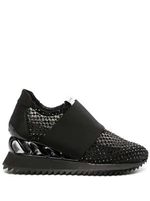 LE SILLA Gilda Rhinestone-embellished Sneakers - Black