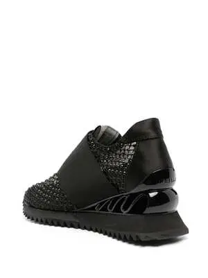 LE SILLA Gilda Rhinestone-embellished Sneakers - Black