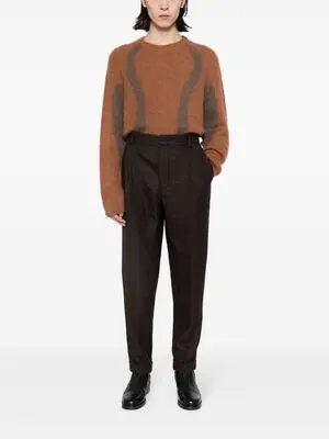 Bally Check-pattern Wool Tapered Trousers