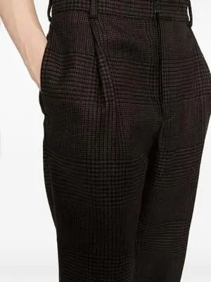 Bally Check-pattern Wool Tapered Trousers