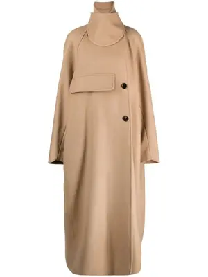 LITKOVSKA Off-centre Button Fastening Wool-cashmere Coat