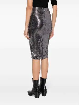 MARANT ETOILE Dolene Rhinestone Miniskirt - Silver