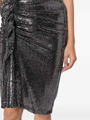 MARANT ETOILE Dolene Rhinestone Miniskirt - Silver