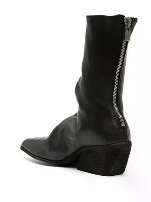 Guidi 65mm Crinkled Leather Boots