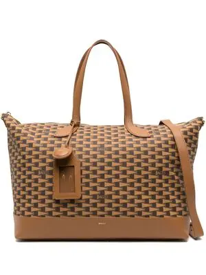 Bally Large Monogram-pattern Tote Bag - Brown