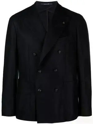 Tagliatore Double-breasted Wool Blend Blazer - Blue