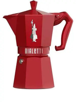 BIALETTI Moka Express Lasered-alfonso Coffee Maker - Red