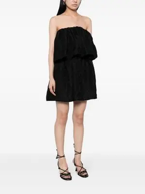 Ulla Johnson Oui Floral-jacquard Strapless Minidress