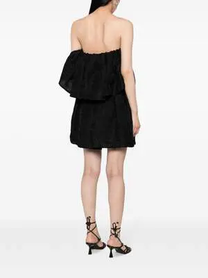Ulla Johnson Oui Floral-jacquard Strapless Minidress