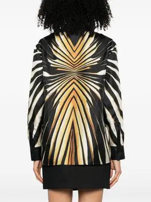 Roberto Cavalli Abstract-pattern Print Silk Shirt