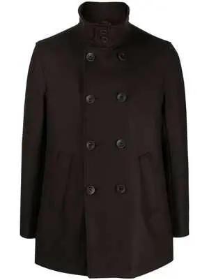 Herno Double-breasted Virgin Wool-blend Coat