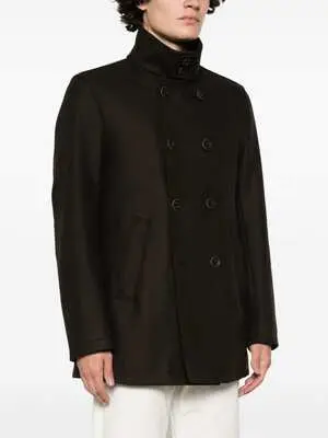 Herno Double-breasted Virgin Wool-blend Coat